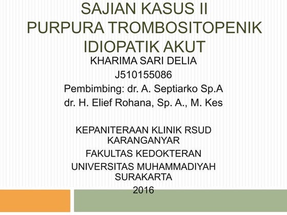 Presentasi Kasus - Campak / Morbili | PPT