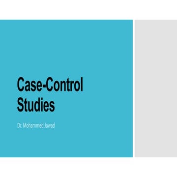 Case control studies | PPTX