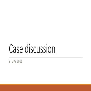 Case discussion (1) | PPT