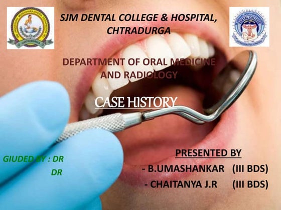 History taking and clinical examination in dentistry | PPT
