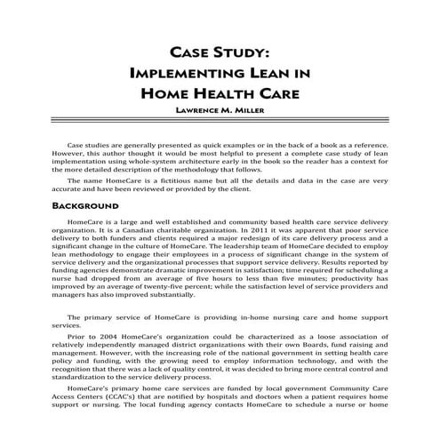 Case home health care | PDF