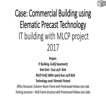 Case: IT building project using Precast Technology | PDF