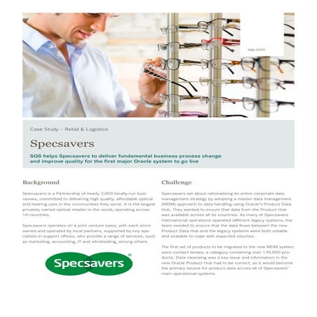 Case Study SpecsaversCase specsavers-en | PDF