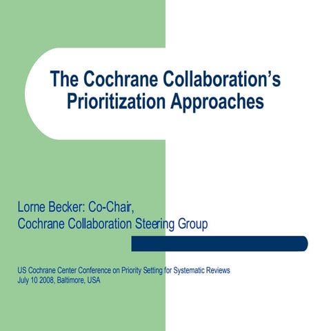 The Cochrane Collaboration | PPT