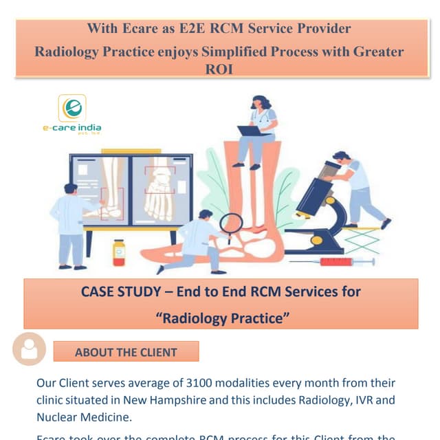 Solution for E2E RCM Service Provider Radiology Practice | PDF