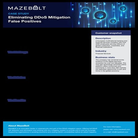 Eliminate DDoS Mitigation False Positive | DDoS Protection | Case Study | PDF