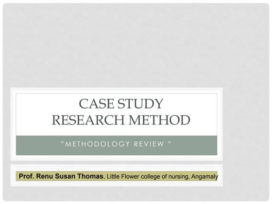 Case Study Research Design | PPTX