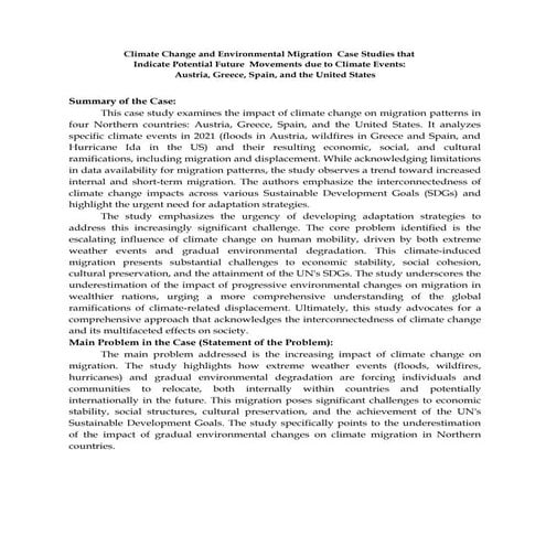 Climate change and environmental migration case study | DOCX