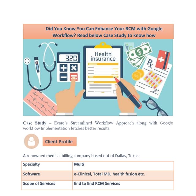 Did You Know You Can Enhance Your RCM with Google Workflow? Read below ...
