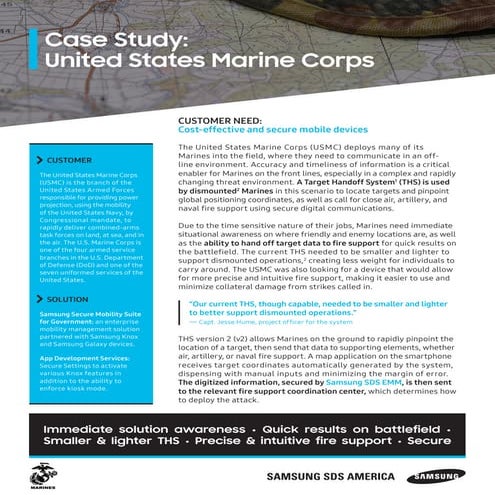 Case Study: United State Marine Corps | PDF