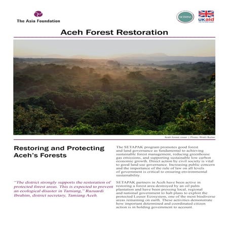 Case study aceh-forest-restoration | PDF