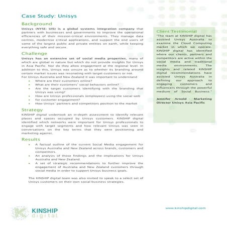 Case Study : Unisys | PDF