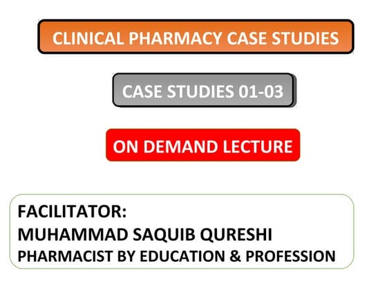 Case Studies Clinical pharmacy | PDF