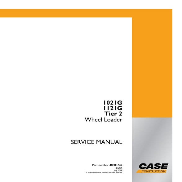 Case 1021 g tier 2 wheel loader service repair manual | PDF
