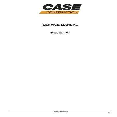 Case 1150 l crawler dozer service repair manual | PDF