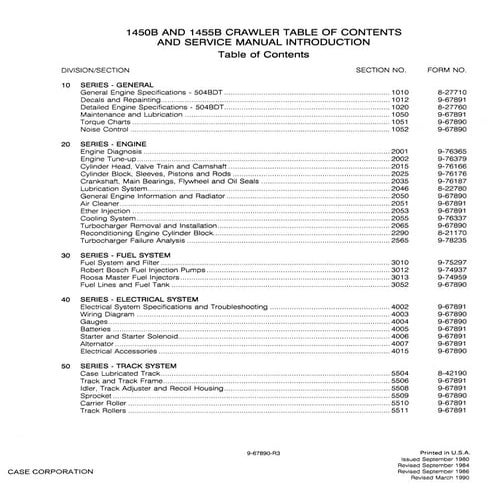 Case 1455 b crawler dozer service repair manual | PDF