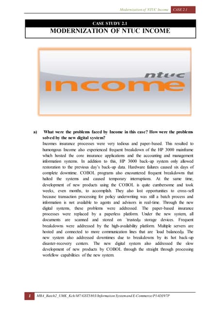 Modernization of NTUC income | PPT