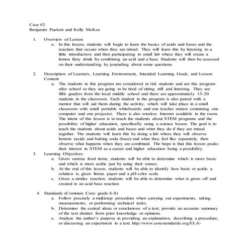 Acid Base Reaction Lesson | DOCX | Educational Assessment | Education