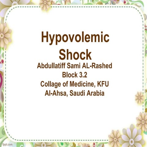 Hypovolemic Shock | PPT