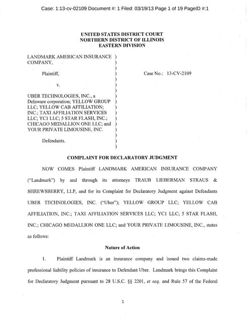 Uber Lawsuit Documents: Case6 b-o-connor-colopy-v-uber | PDF