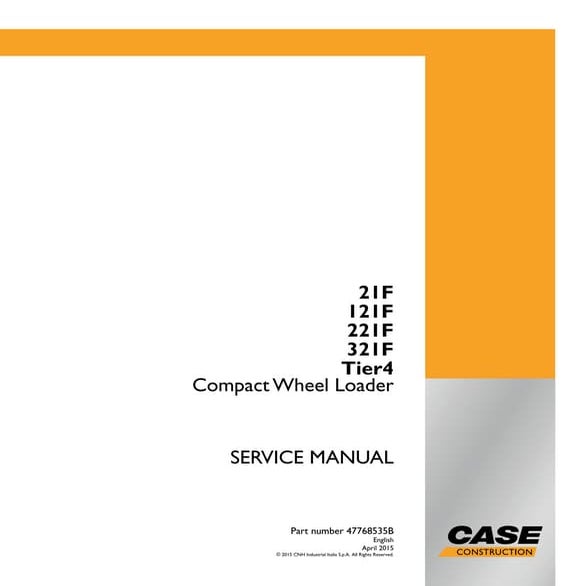 Case 221 f std tier 4 compact wheel loader service repair manual | PDF