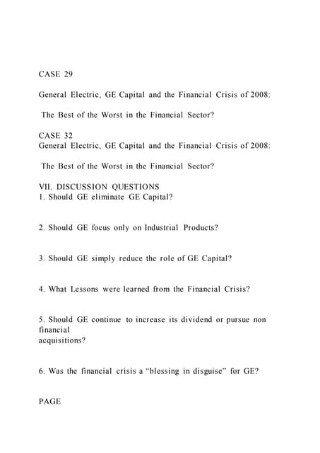 Report on GENERAL ELECTRIC | PDF