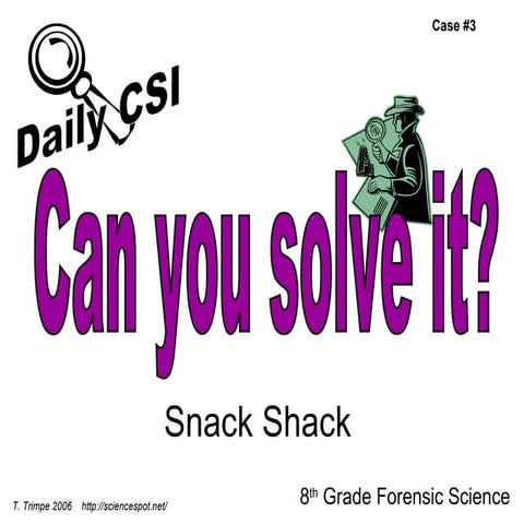 Case3 snack shack | PPT
