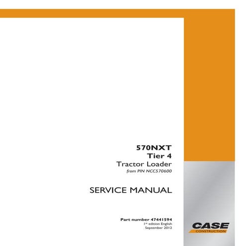 Case 570 nxt tier 4 tractor loader service repair manual (from pin ...