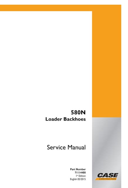 Case 580 n tractor loader backhoe service repair manual | PDF