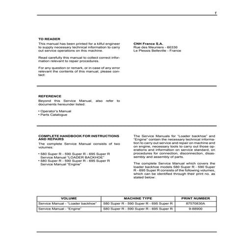 CASE 580 Super R Loader Backhoe Service Repair Manual.pdf