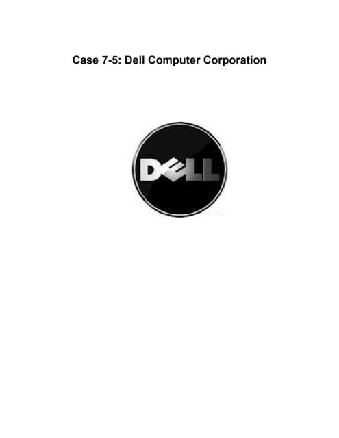 PPT on DELL | PPTX | Laptops | Computing