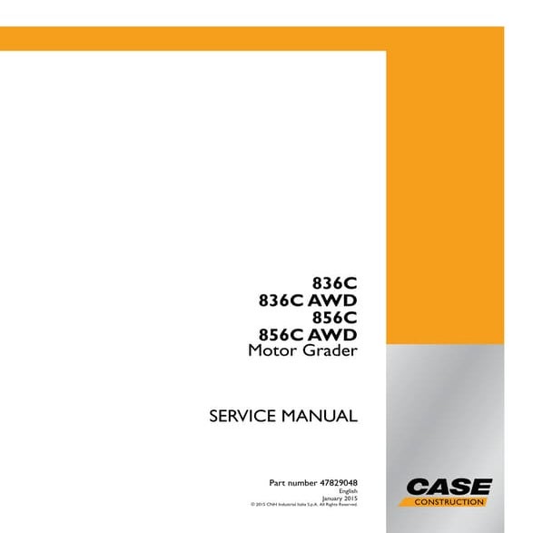 CASE 836C AWD Motor Grader Service Repair Manual.pdf