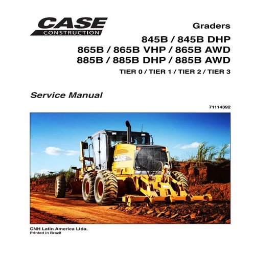 Case 845 b dhp tier 0 tier 1 tier 2 tier 3 graders service repair ...