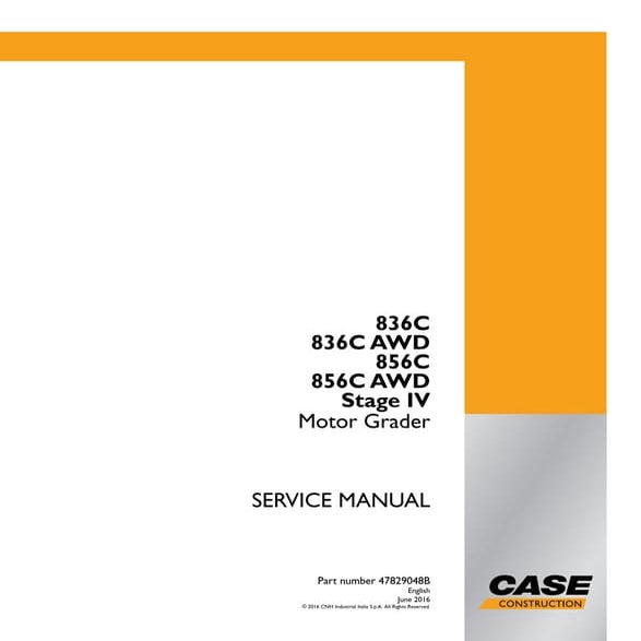 Case 856 c motor grader service repair manual | PDF