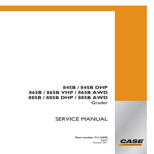 CASE 865B 865B VHP 865B AWD Motor Grader Service Repair Manual.pdf