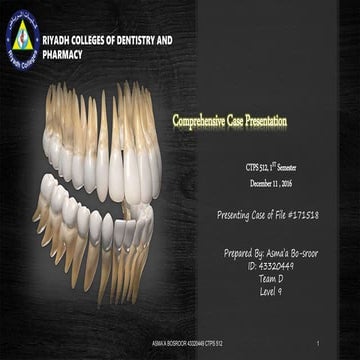 Comprehensive Case Presentation L9 | PPTX