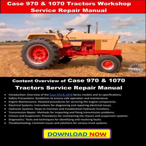 Case 970 & 1070 Tractors Workshop Service Repair Manual.pdf