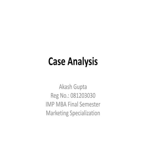 Case analysis | PPT