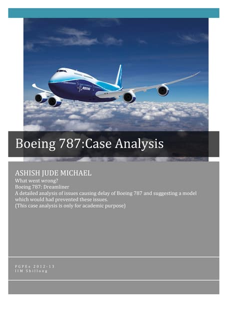 Boeing 787 dreamliner project lessson learned | PDF | Manufacturing Industry | Industries