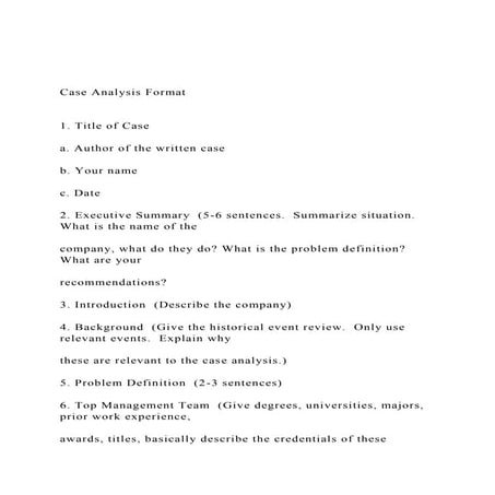Case Analysis Format 1. Title of Case a. Author of t.docx