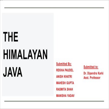 Case Analysis of HIMALAYAN JAVA COFFEE- Presentation Slide.pptx