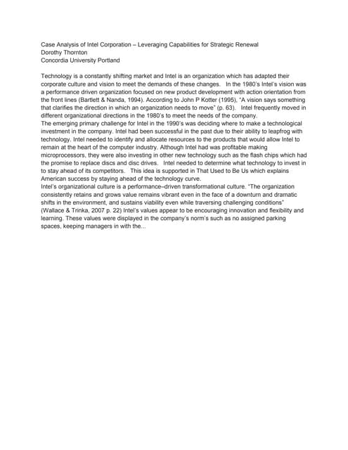 Case Study:Intel Beyond 2003 | PPT