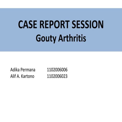 Case artritis gout | PPT