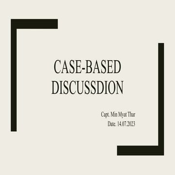 Case based discussion MOT.pptx Dr zweyannaing | PPTX