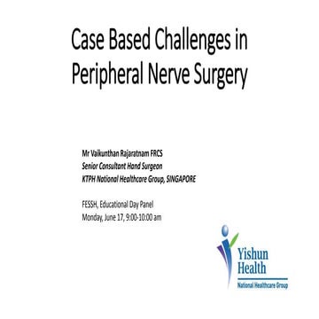 Case based discussions nerve reconstruction | PPTX
