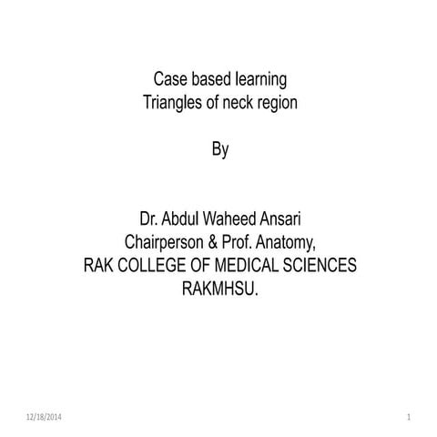 Case based learning triangles of neck region | PPTX