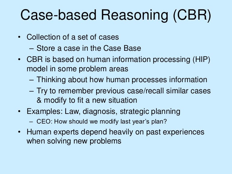 Artificial Intelligence Case Based And Model Based Reasoning