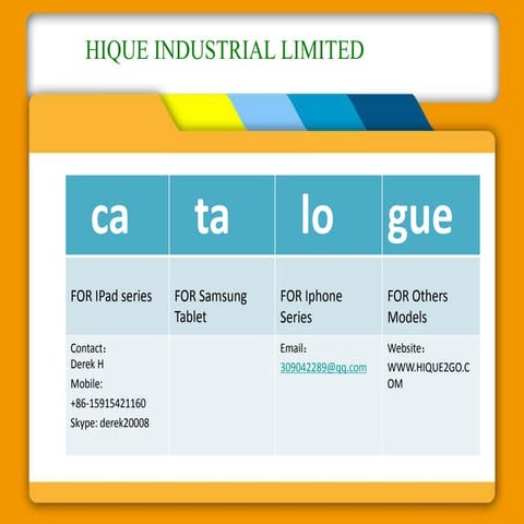Case catalogue ---hi que | PPT