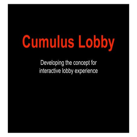 Case Cumulus Lobby 1/ Sanna Tarssanen | PDF
