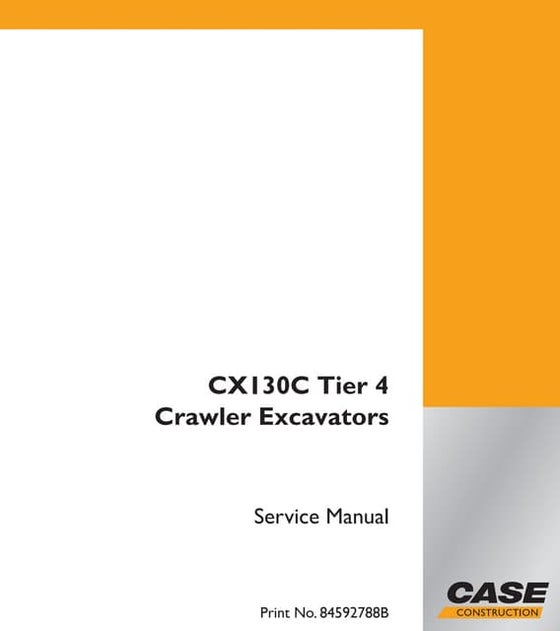 Case cx300 c tier 4 crawler excavator service repair manual | PDF